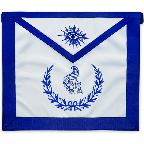Blue Lodge Junior Steward Apron – Masonic Officer Regalia with Machine ...